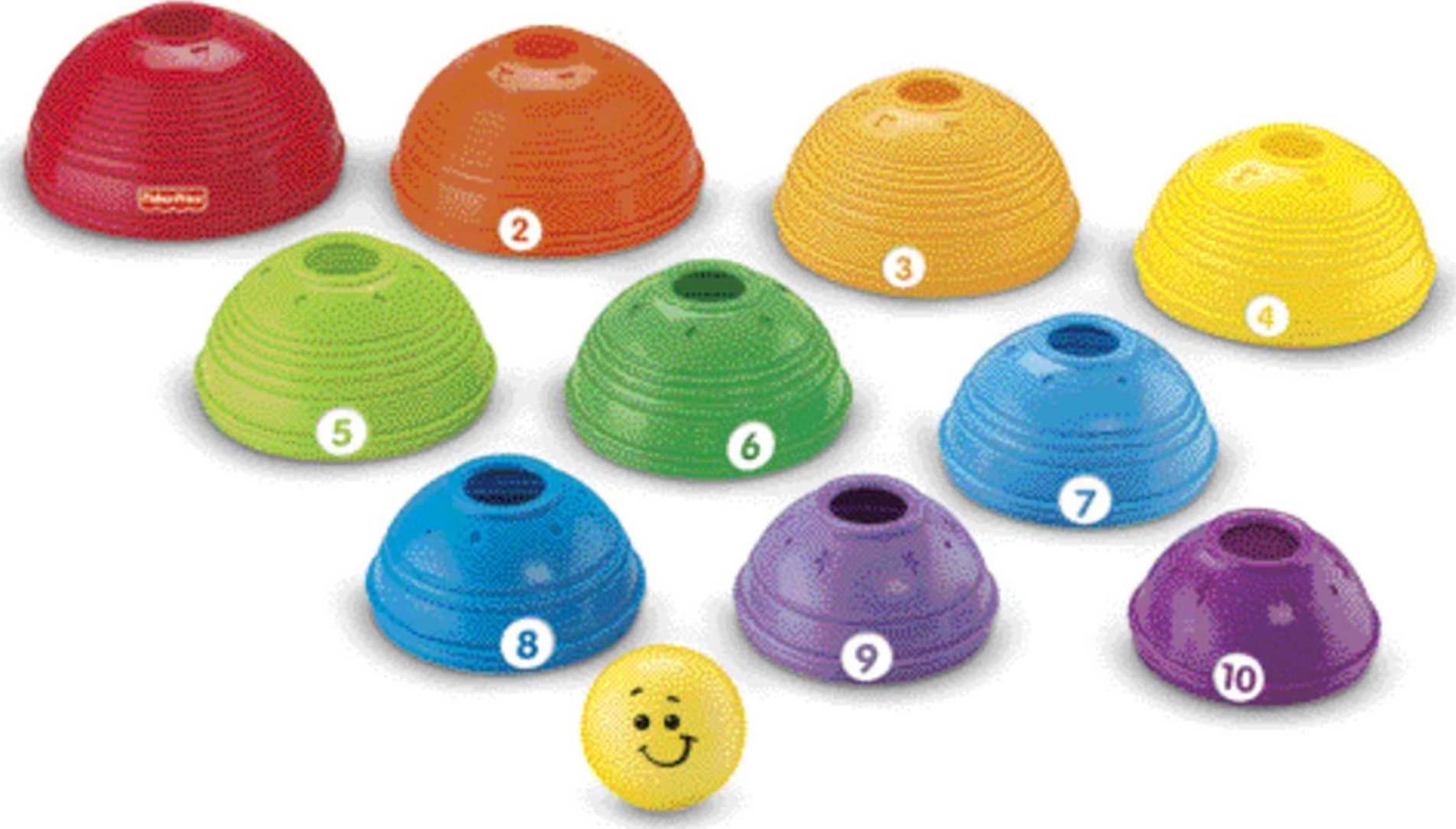 Fisher-Price Baby Toy Stack & Roll Cups, 10-Piece Stacking & Nesting Activity for Developmental Play Infants Ages 6+ Months