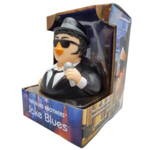 CelebriDucks Blues Brother Jake - Premium Bath Toy Collectible - Rock Music Themed - Perfect Present for Collectors, Celebrity Fans, Music, and Movie Enthusiasts