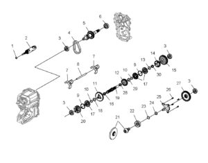 polaris ranger helical gear, mid output, 56t, genuine oem part 3234137, qty 1