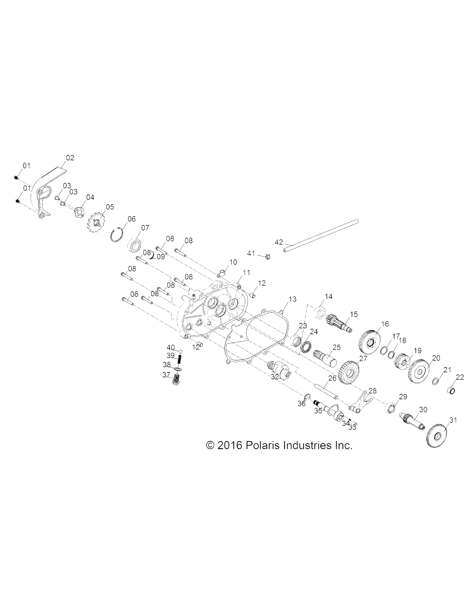 Polaris ATV Gear Shift Drum Assembly, Genuine OEM Part 0452159, Qty 1