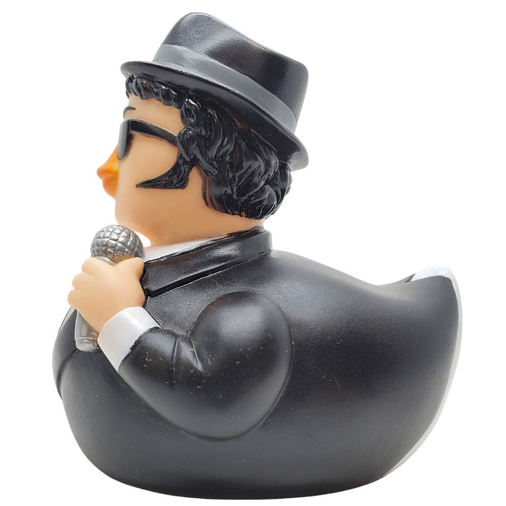 CelebriDucks Blues Brother Jake - Premium Bath Toy Collectible - Rock Music Themed - Perfect Present for Collectors, Celebrity Fans, Music, and Movie Enthusiasts