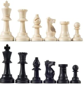 staunton tournament chess pieces, triple weighted with 3.75" king and 2 extra queens