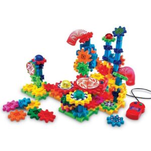 learning resources gears! gears! gears! lights & action building set, gear toy, 121 pieces