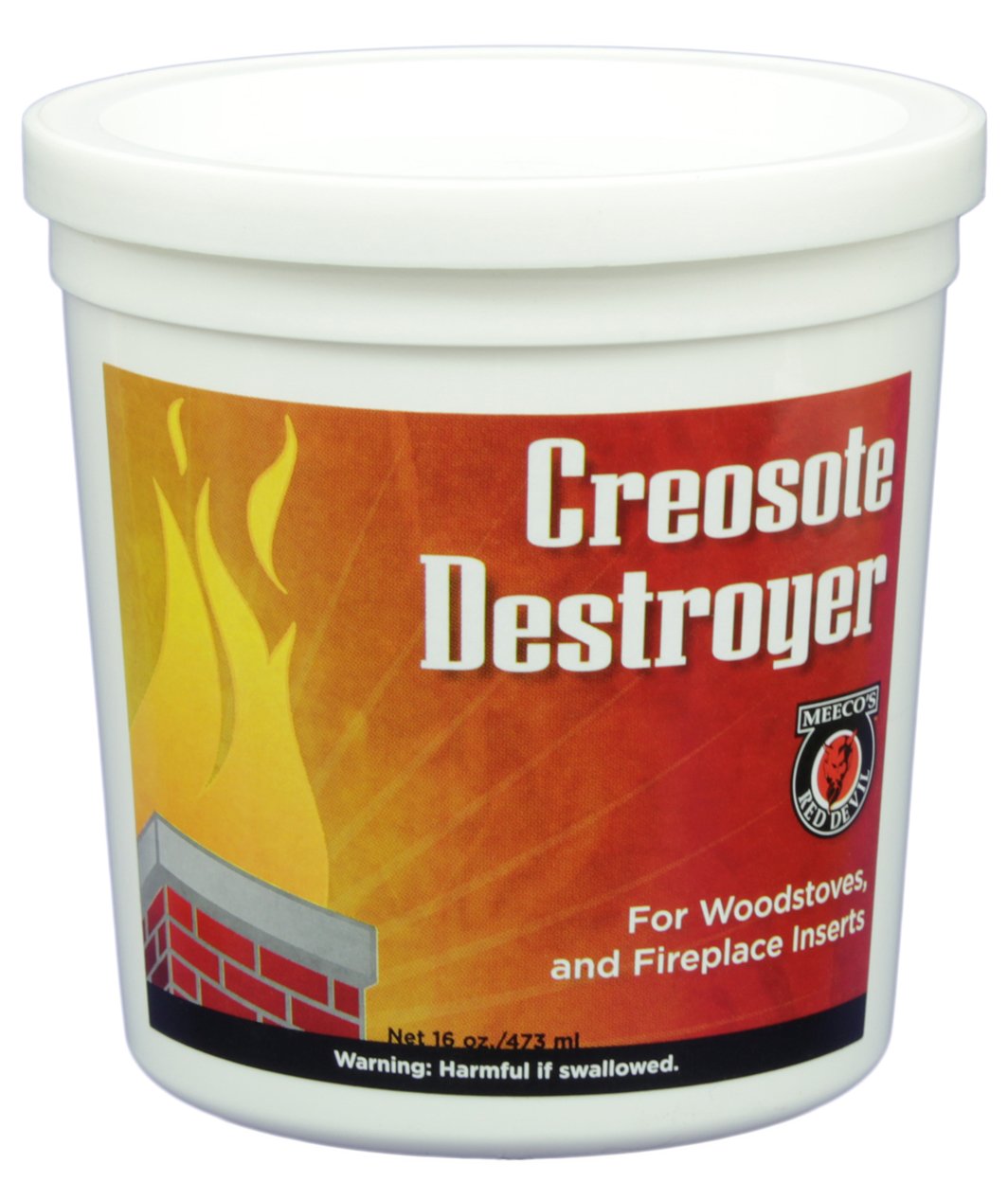 MEECO'S RED DEVIL 1 Pound Creosote Destroyer Powder for Efficient Chimney Cleaning - Fireplace Soot Remover & Creosote Remover - USA Made Formula