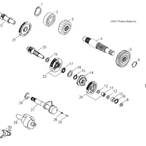 Polaris RZR Counter Gear, Genuine OEM Part 0452527, Qty 1