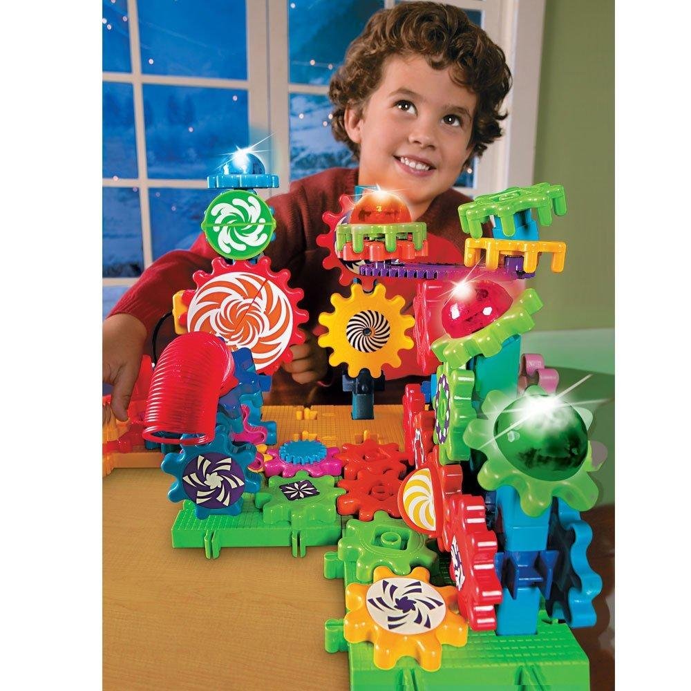 Learning Resources Gears! Gears! Gears! Lights & Action Building Set, Gear Toy, 121 Pieces