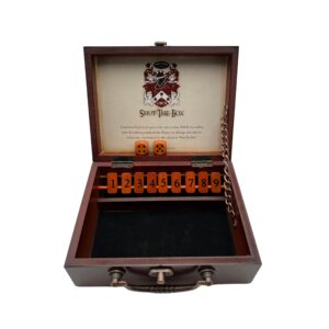 Front Porch Classics | Circa Shut the Box, Wooden 9 Number Dice Game with Case for Travel, for Adults and Kids Ages 8 and Up