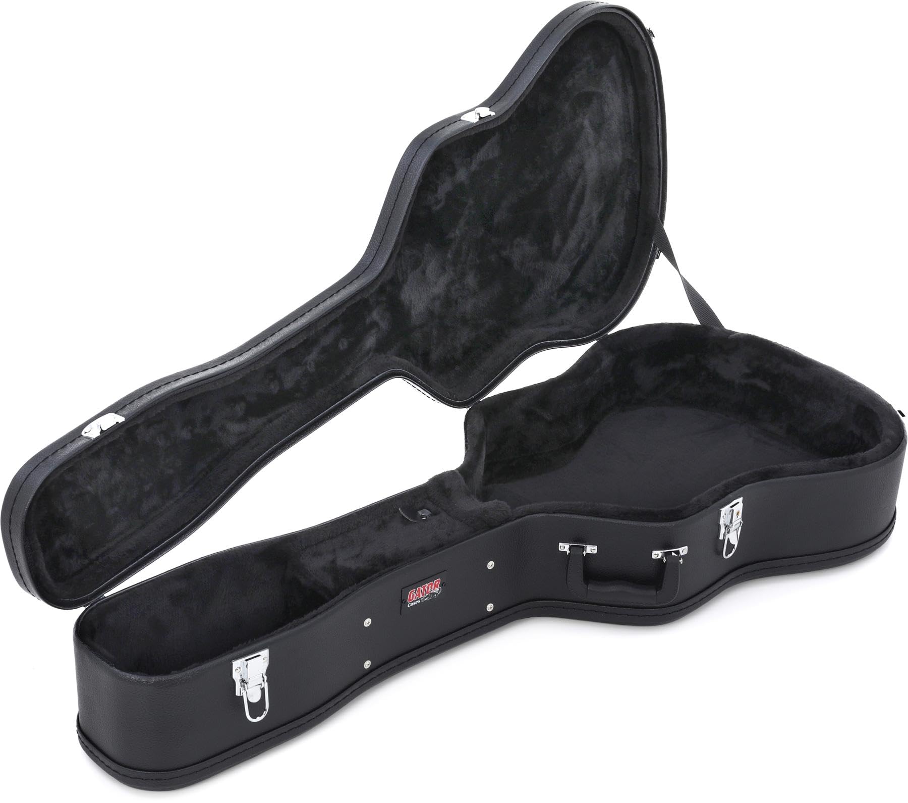 Gator Cases Hard-Shell Wood Case for 6 or 12 String Acoustic Dreadnought Guitars (GWE-DREAD 12)