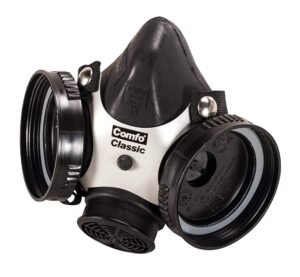 msa 808074 comfo classic series half-mask respirator - size: medium, harness style: softfeel hycar, twin-port, reusable gas mask, msa comfo cartridge compatible