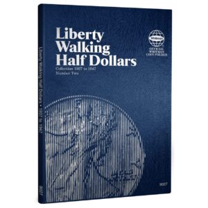 whitman us walking liberty half dollar coin folder 1937 - 1947 #9027