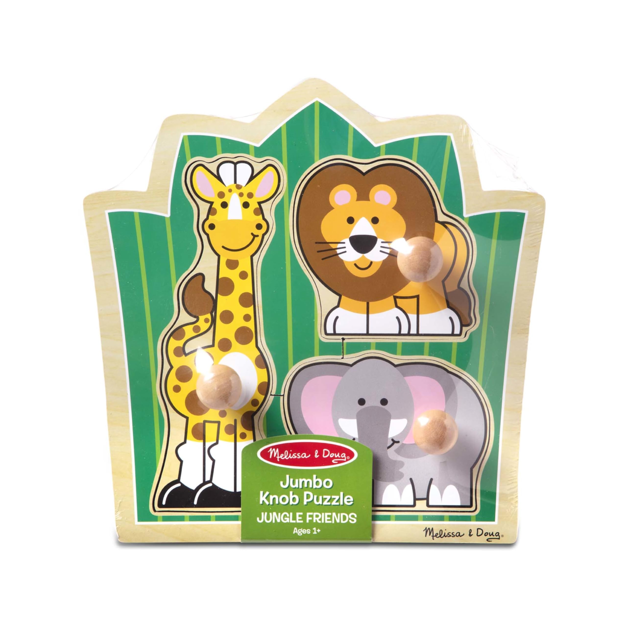 Melissa & Doug Jungle Friends Safari Animals Jumbo Peg Wooden Puzzle