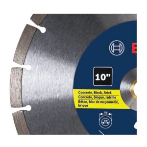 Bosch DB1041C 10 In. Premium Segmented Rim Diamond Blade for Universal Rough Cuts, Gray