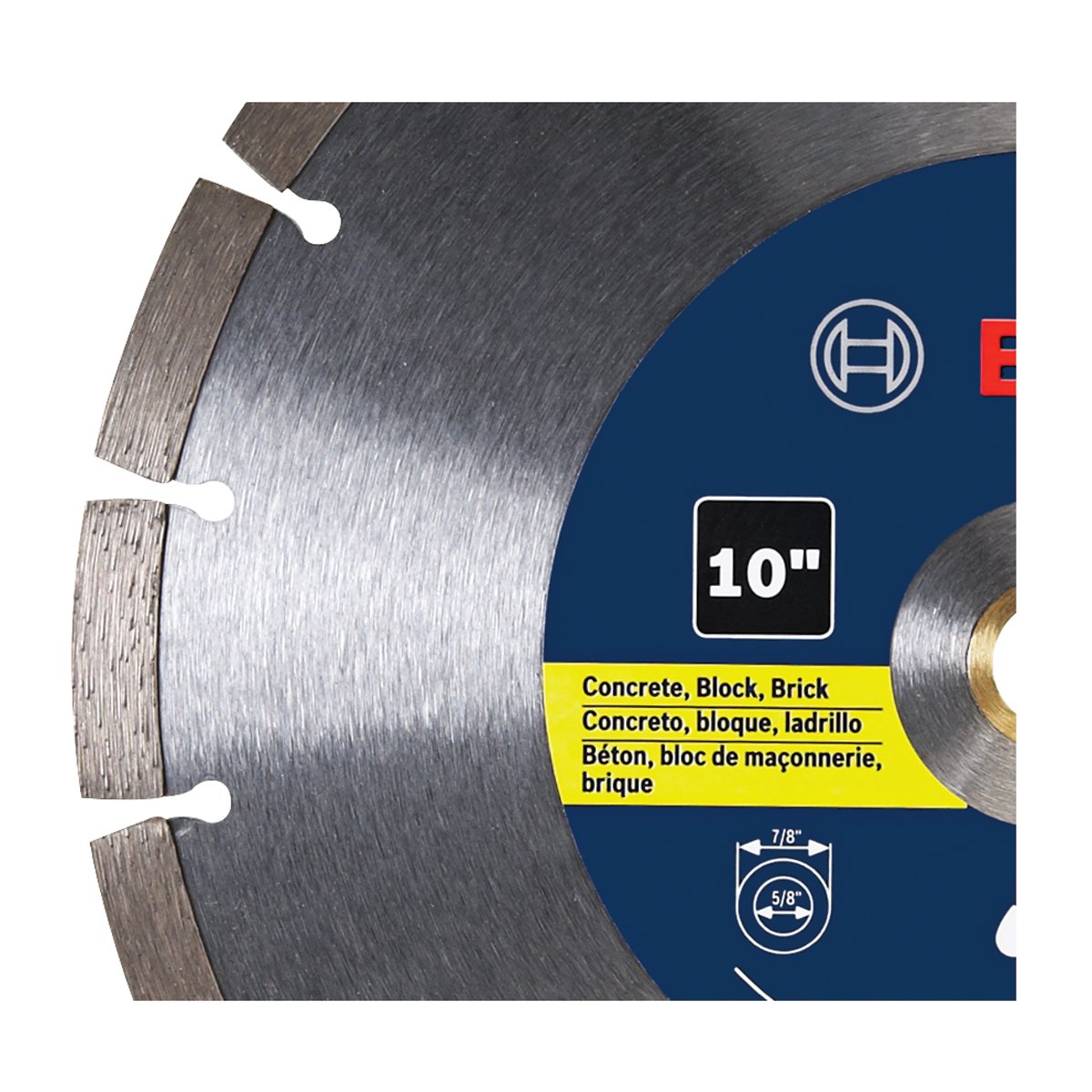 Bosch DB1041C 10 In. Premium Segmented Rim Diamond Blade for Universal Rough Cuts, Gray