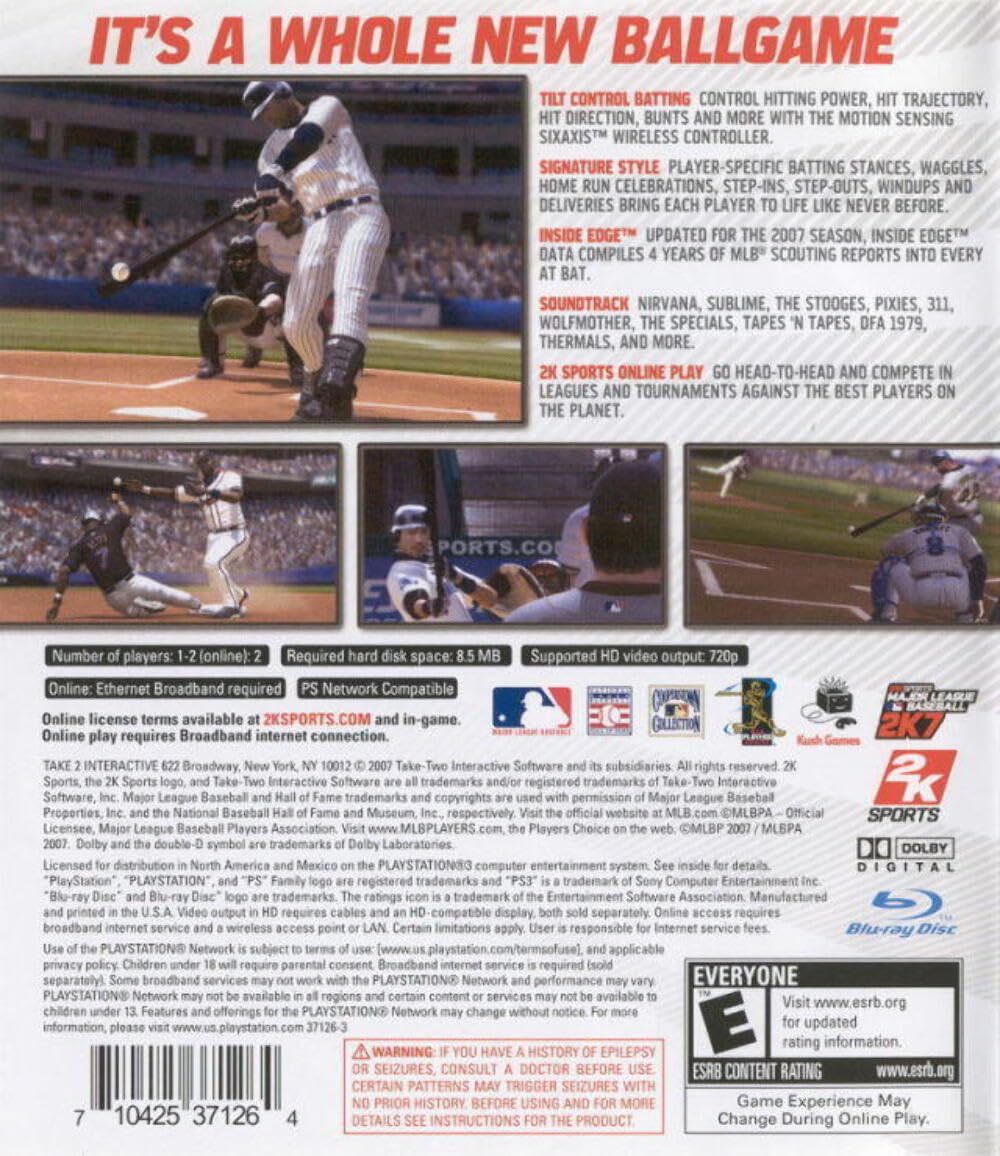 Major League Baseball 2K7 - Playstation 3