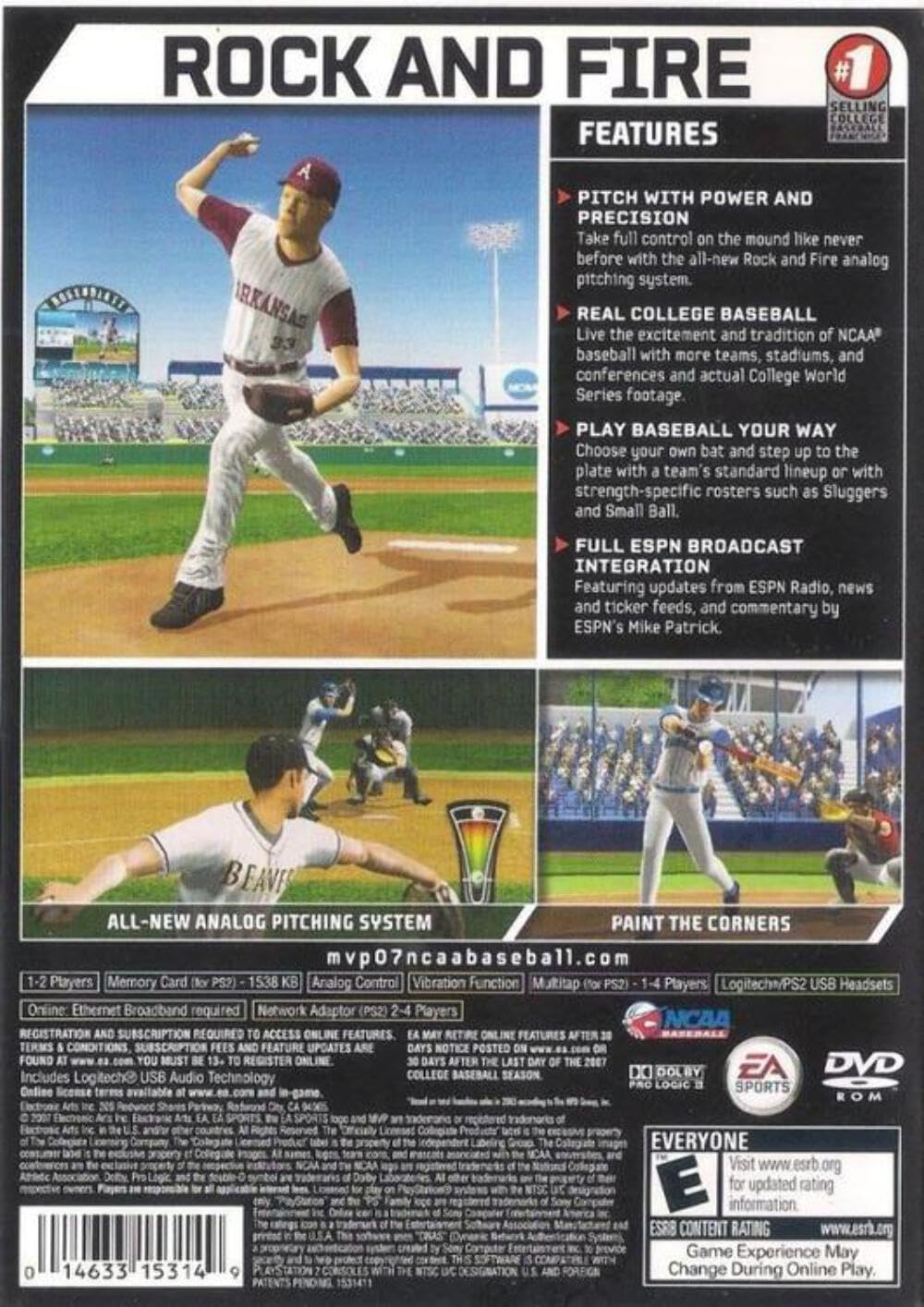 MVP 07 NCAA Baseball - PlayStation 2