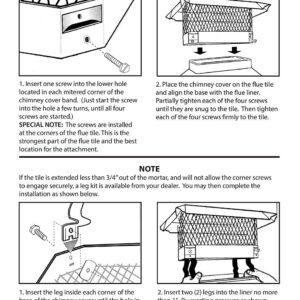 HY-C SCLK Chimney Cap Leg Kit, Stainless Steel