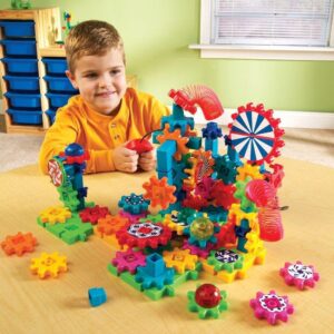 Learning Resources Gears! Gears! Gears! Lights & Action Building Set, Gear Toy, 121 Pieces