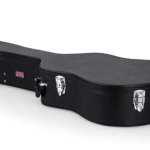 Gator Cases Hard-Shell Wood Case for 6 or 12 String Acoustic Dreadnought Guitars (GWE-DREAD 12)