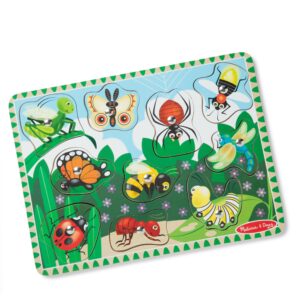 melissa & doug magnetic wooden bug-catching puzzle game (10 pcs)