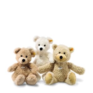 Steiff USA Beige Fynn Teddy Bear Plush Collectible, 15.75” x 10.6” x 5.5” – Handmade Craftsmanship (111679)