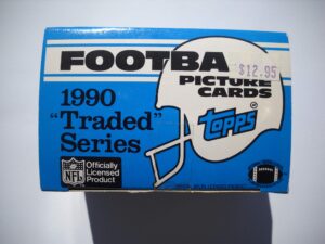 1990 topps football traded factory set with emmitt smith's rookie card!