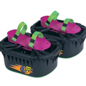 Moon Shoes Bouncy Shoes, Mini Trampolines for Your Feet, One Size, Black, New and Improved, Bounce Your Way to Fun, Very Durable, No Tool Assembly, Athletic Development, up to 130 lbs