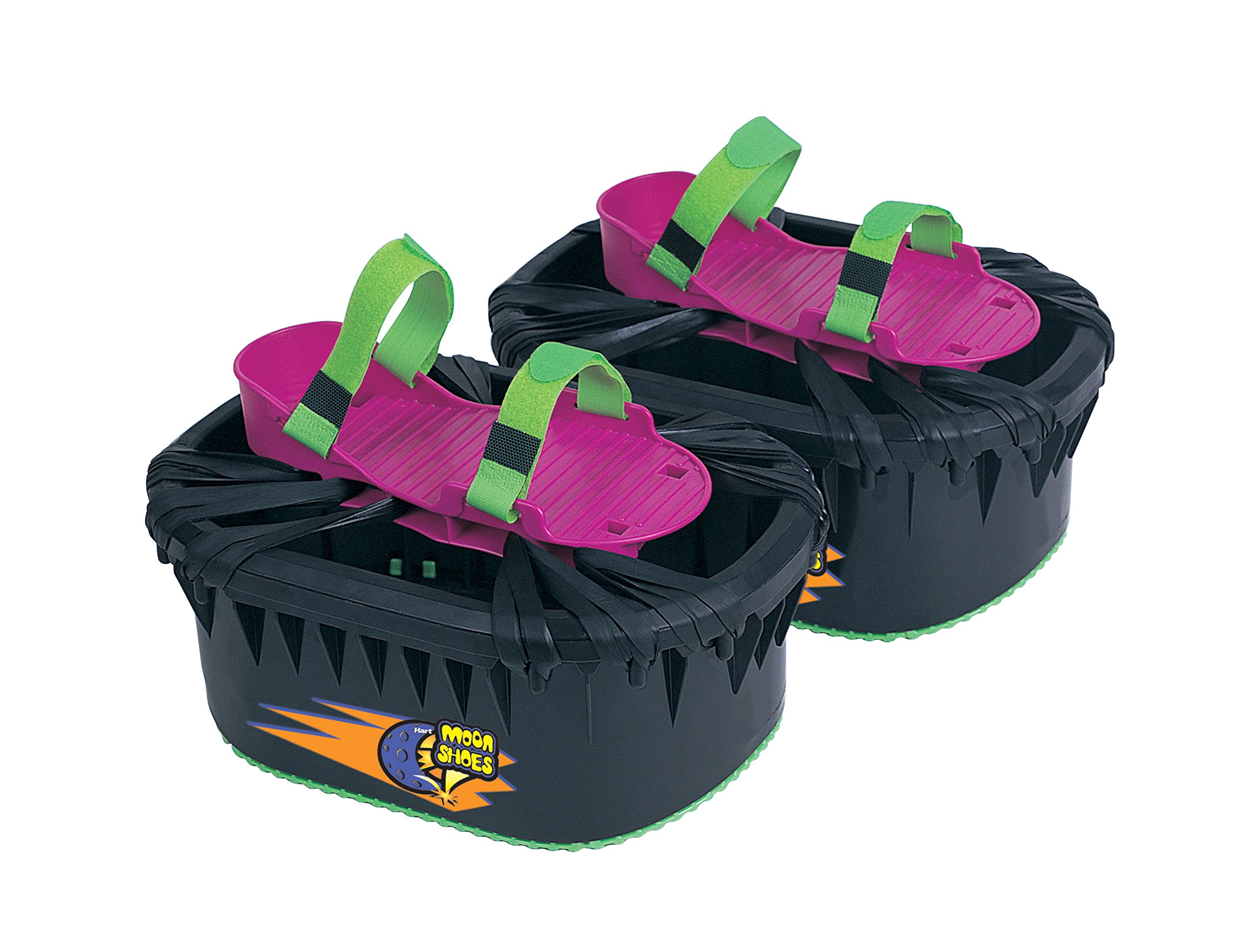 Moon Shoes Bouncy Shoes, Mini Trampolines for Your Feet, One Size, Black, New and Improved, Bounce Your Way to Fun, Very Durable, No Tool Assembly, Athletic Development, up to 130 lbs