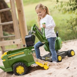 rolly toys John Deere Ride-On: 360-Degree Excavator Shovel/Digger, Youth Ages 3+