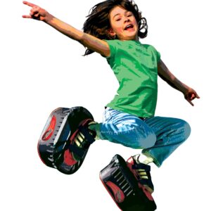 Moon Shoes Bouncy Shoes, Mini Trampolines for Your Feet, One Size, Black, New and Improved, Bounce Your Way to Fun, Very Durable, No Tool Assembly, Athletic Development, up to 130 lbs