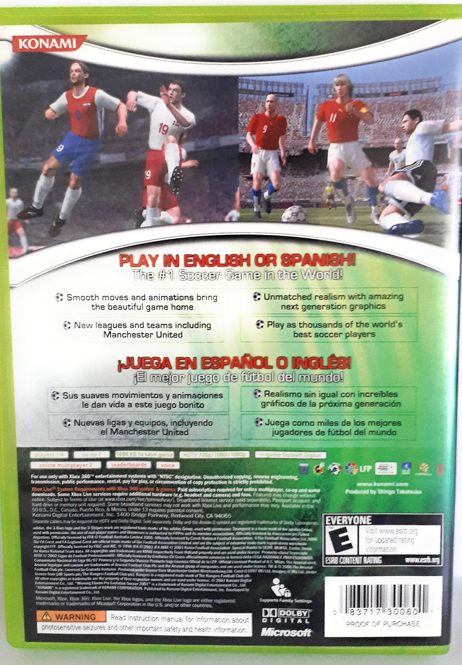 Winning Eleven: Pro Evolution Soccer 2007 - Xbox 360