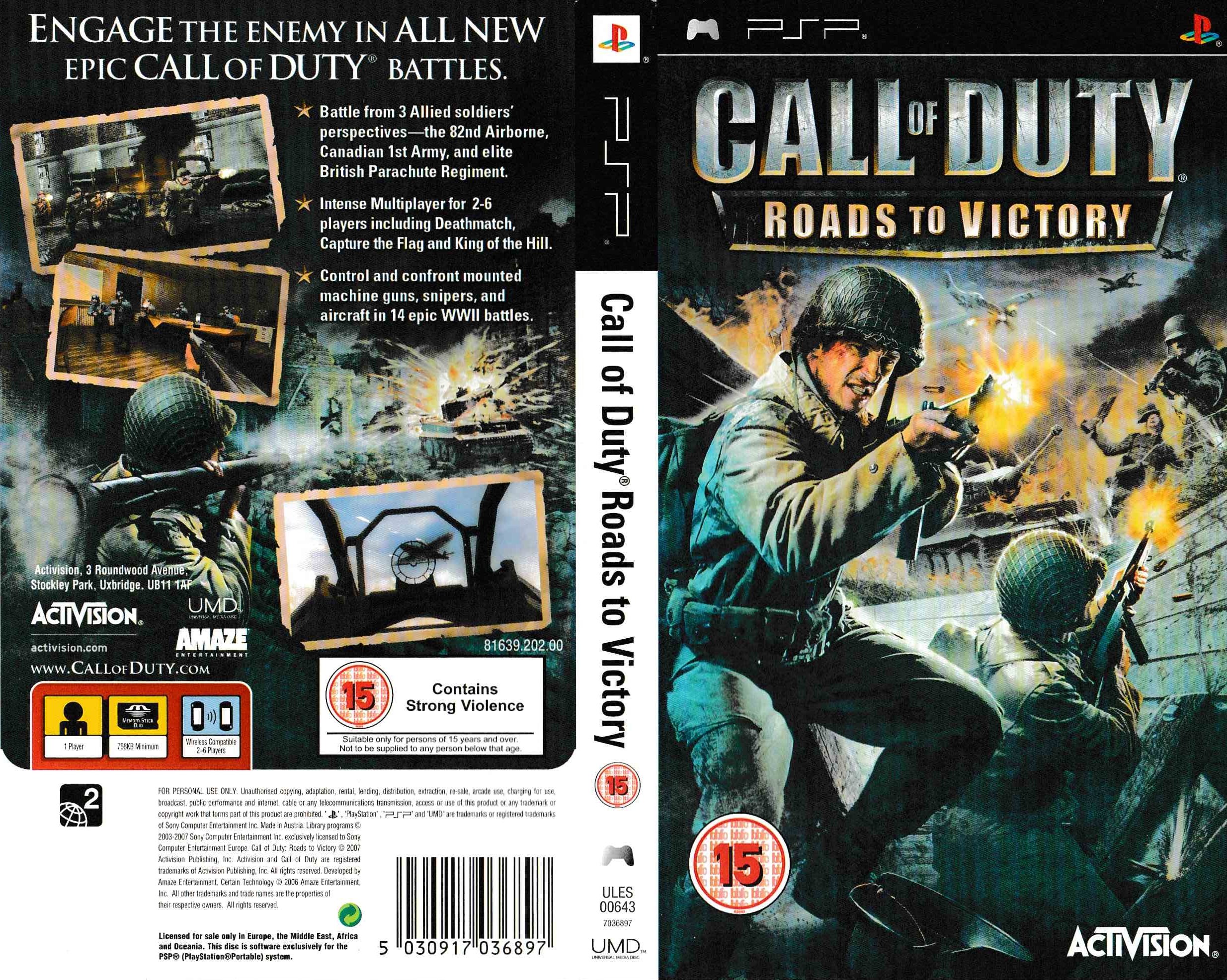 Call of Duty 3: Roads to Victory (PSP)