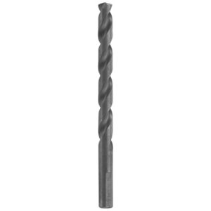 bosch bl2151 1-piece 3/8 in. x 5 in. fractional jobber black oxide drill bit for applications in light-gauge metal, wood, plastic