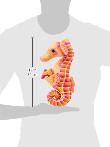 Wild Republic Seahorse Plush, Stuffed Animal, Plush Toy, Gifts for Kids, w/ babies 11.5 inches, Multicolor, 12"