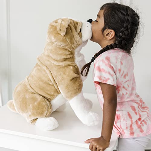 Melissa & Doug Giant English Bulldog - Lifelike Stuffed Animal (nearly 2 feet tall)