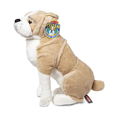 Melissa & Doug Giant English Bulldog - Lifelike Stuffed Animal (nearly 2 feet tall)