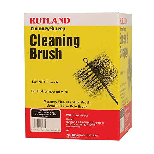 Rutland Products 16407 7" Round Chimney Cleaning Brush (Packaging may vary)