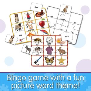 The Learning Journey: Match It! Bingo - Picture Word - Reading Game for Preschool and Kindergarten 36 Picture Word Cards, 9.5" H x 8" W x 0.1" D