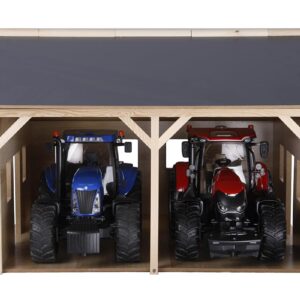 Kids Globe 1:16 Scale Wooden Farm Shed Toy for 2 Tractors Toys KG610338