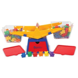 Explore volume and compare solids and liquids with this sturdy bucket balance, including weights and counters, Medium