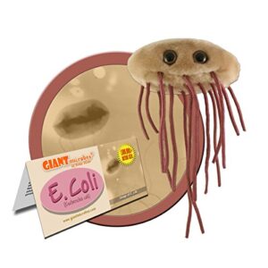 giantmicrobes e. coli plush – learn about the importance of gut health and food safety with this unique fun gift for families, teachers, chefs, doctors, gastroenterologists, students and scientists