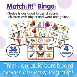 The Learning Journey: Match It! Bingo - Picture Word - Reading Game for Preschool and Kindergarten 36 Picture Word Cards, 9.5" H x 8" W x 0.1" D