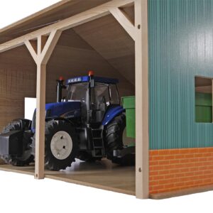 Kids Globe 1:16 Scale Wooden Farm Shed Toy for 2 Tractors Toys KG610338