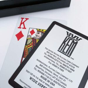 KEM Arrow Red and Blue Bridge Size Jumbo Index Playing Cards Height: 3.63" , Width: 2.38", Depth: 0.69