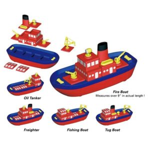 Magnetic Build-a-Boat High Seas Toy Play Set, 10 Pieces