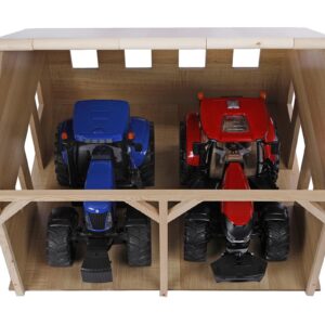 Kids Globe 1:16 Scale Wooden Farm Shed Toy for 2 Tractors Toys KG610338