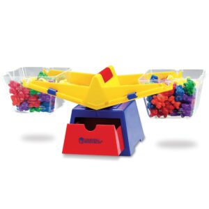 explore volume and compare solids and liquids with this sturdy bucket balance, including weights and counters, medium