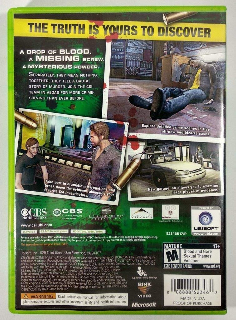 CSI: Hard Evidence - Xbox 360