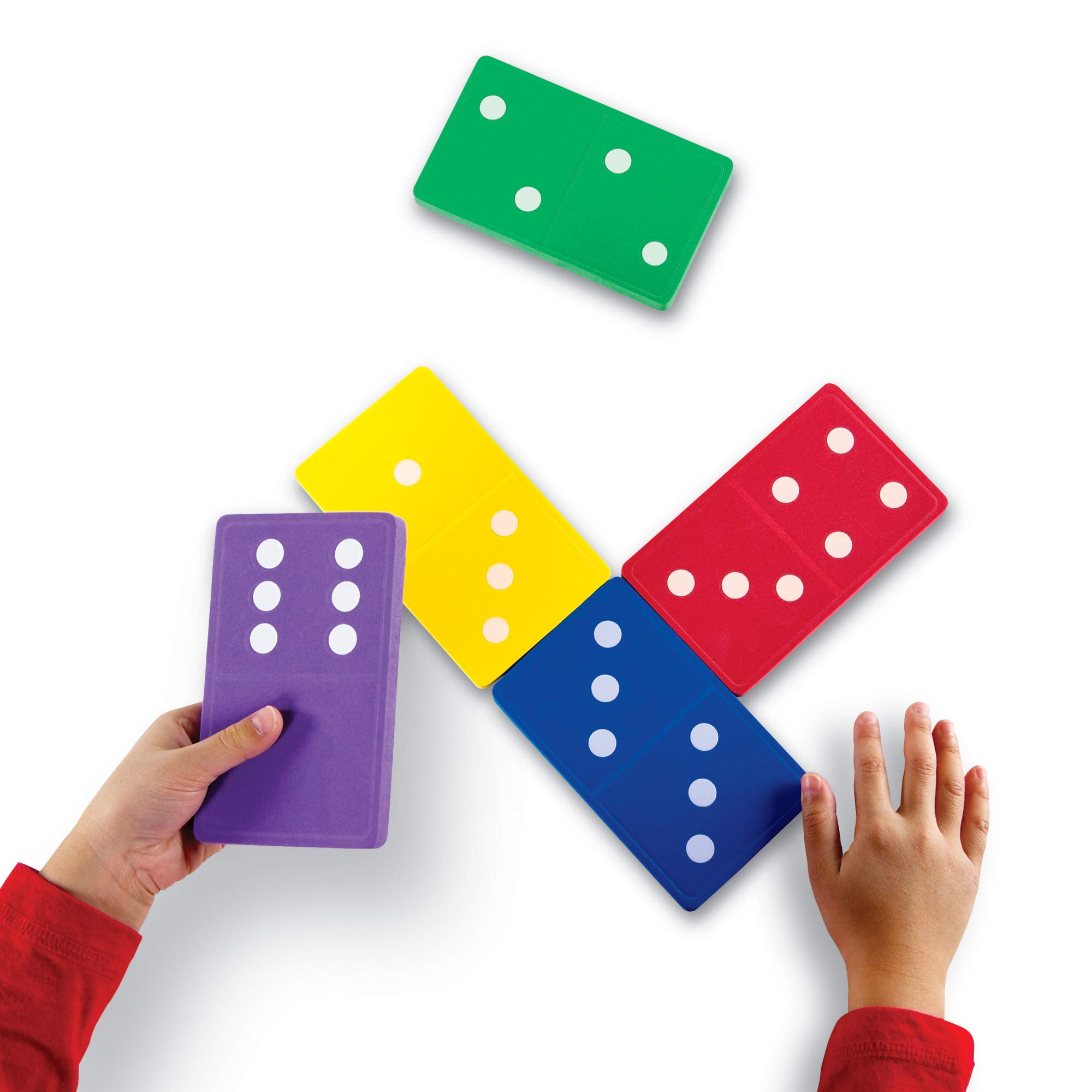 Learning Resources Jumbo Foam Dominoes, Jumbo Learning Dominoes, Foam Dominoes, Domino Games for Kids, Ages 5+