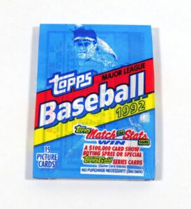 1992 topps baseball card wax pack (15 cards per pack)