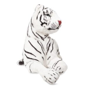 Melissa & Doug Giant Siberian White Tiger - Lifelike Stuffed Animal (over 5 feet long) - Extra Large, Plush Lifesize Tiger For Ages 3+